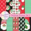 Free digital papers featuring Christmas Gnomes designs.