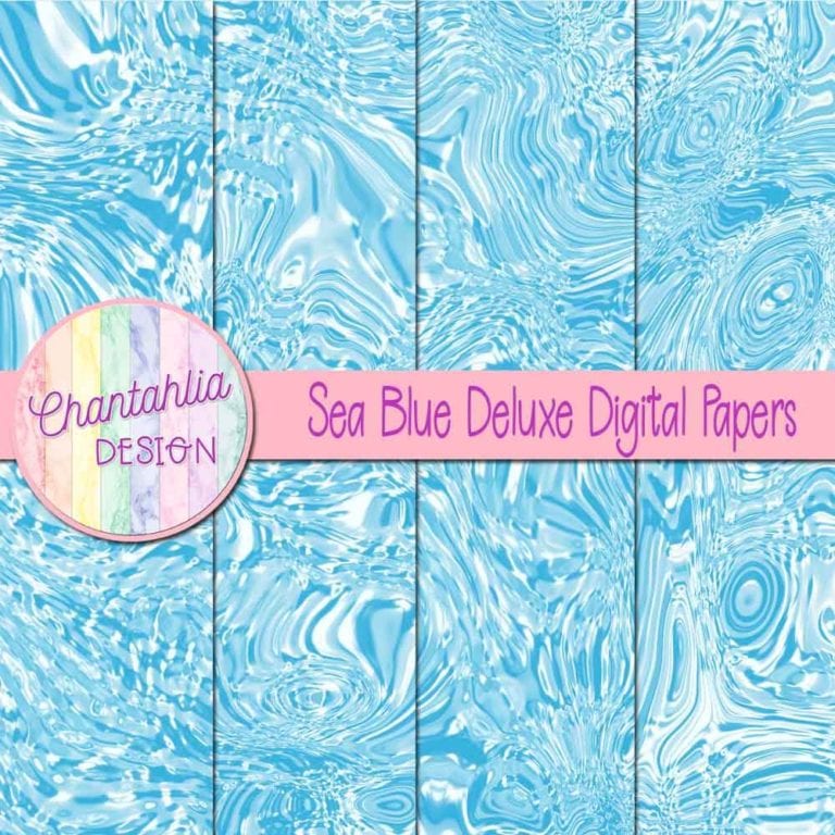 Free Digital Papers featuring Sea Blue Deluxe Designs