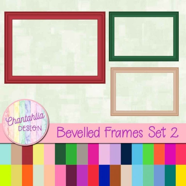 Free bevelled frames for digital scrapbooking and more