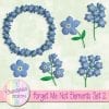 Free Forget Me Not Design Elements for Digital Scrapbooking and other ...