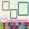 Free Scalloped Glitter Frames for Digital Scrapbooking and other crafts