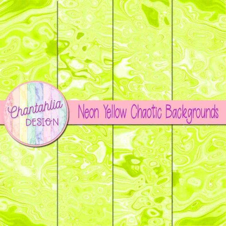Free Digital Papers featuring Neon Yellow Chaotic Designs