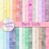 Free digital papers with paint dots designs in 36 colours for digital ...