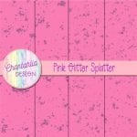 Free Digital Papers featuring Pink Glitter Splatter Designs