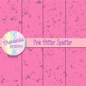Free Digital Papers featuring Pink Glitter Splatter Designs