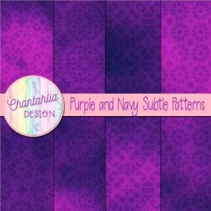 Purple and Navy Subtle Patterns - Chantahlia Design