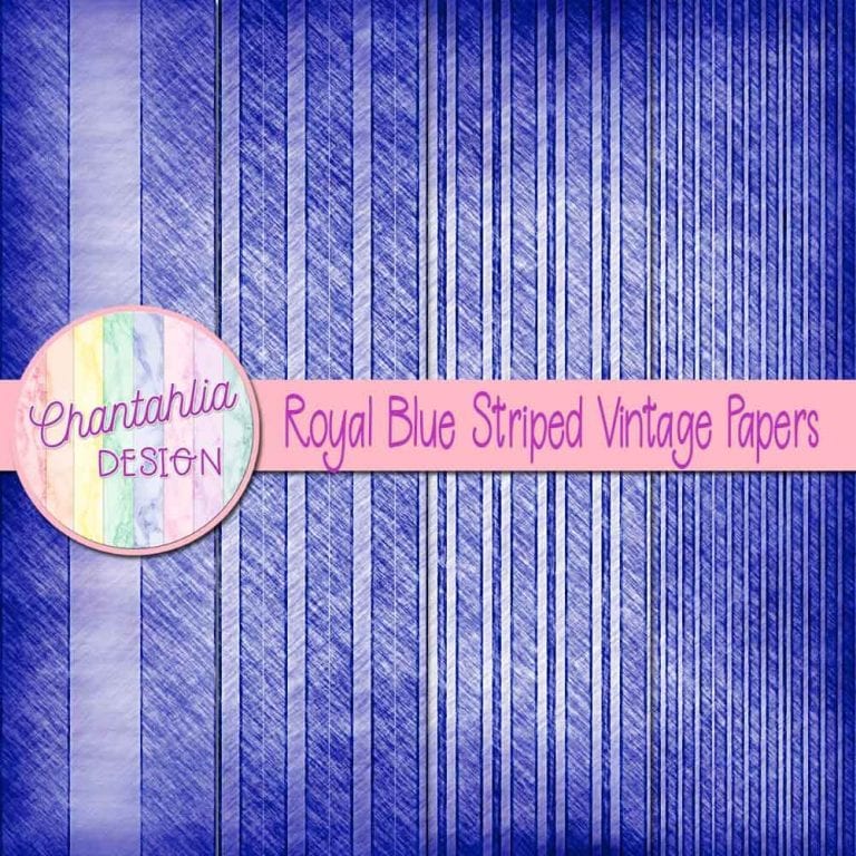 Free Digital Papers featuring Royal Blue Striped Vintage Designs