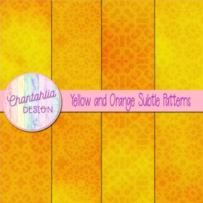 Free Yellow and Orange Digital Papers with Subtle Patterns