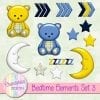 Free Bedtime Elements for Digital Scrapbooking and crafts