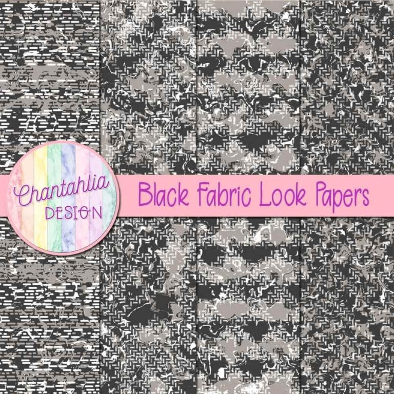 Free Digital Papers featuring Black Fabric Look Designs