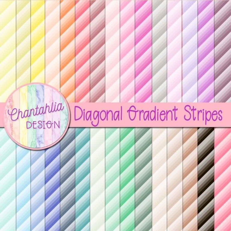Free Diagonal Gradient Stripes Digital Papers for Digital Scrapbooking
