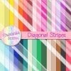Free Diagonal Stripes Digital Papers for Digital Scrapbooking