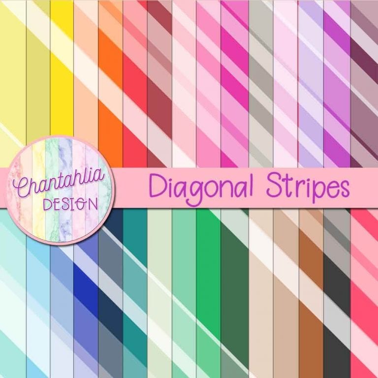 Free Diagonal Stripes Digital Papers for Digital Scrapbooking
