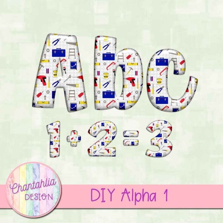 Free DIY Alpha for Digital Scrapbooking and other crafts