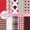 Free Ladybug Digital Papers for Digital Scrapbooking & Crafts