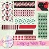Free Ladybug Washi Tape for Digital Scrapbooking and crafts