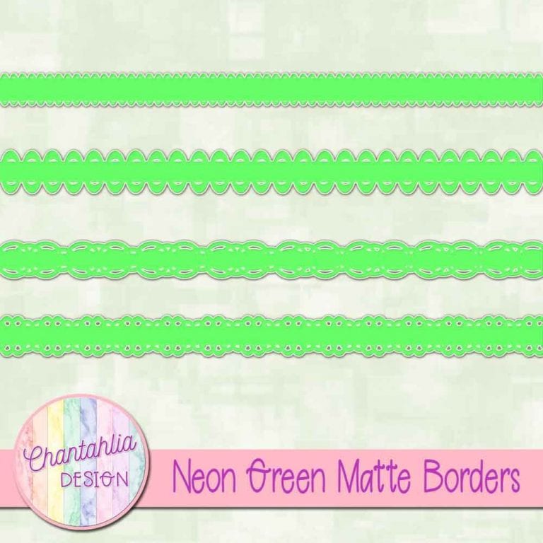 Free Neon Green Matte Borders