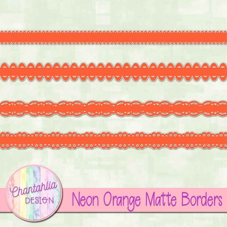 Free Neon Orange Matte Borders