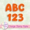 Free Alpha featuring an orange Stamp Design