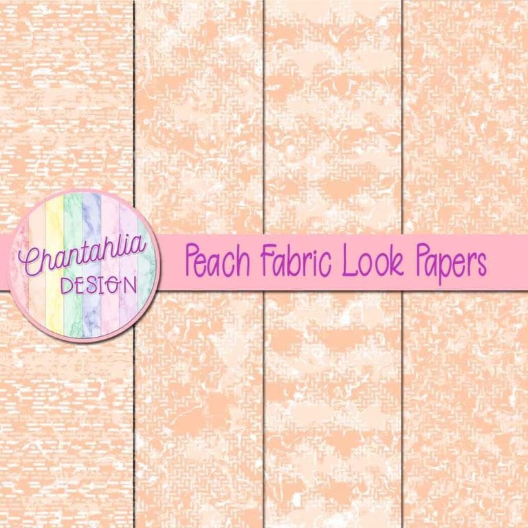 Free Digital Papers featuring Peach Fabric Look Designs
