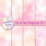 Free Pink and Peach Digital Paper Backgrounds