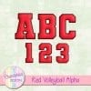 Free Red Volleyball Alpha for Digital Scrapbooking and other crafts