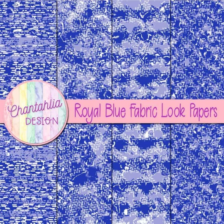 Free Digital Papers featuring Royal Blue Fabric Look Designs