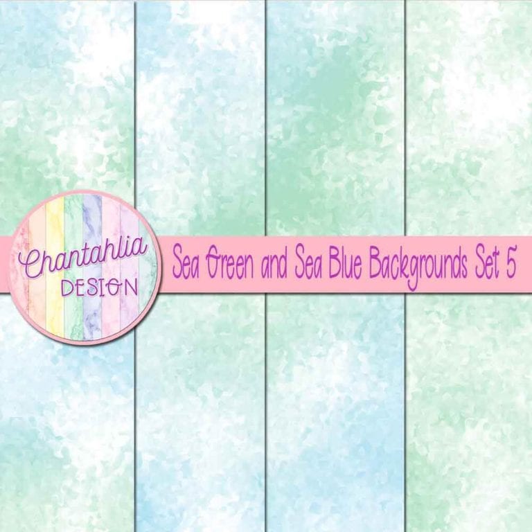 Free Sea Green and Free Sea Blue Digital Paper Backgrounds