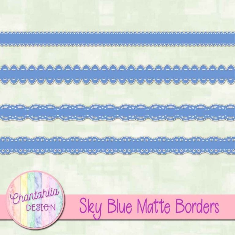 Free Sky Blue Matte Borders