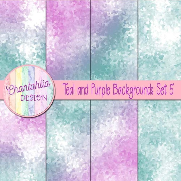 Free Teal and Purple Digital Paper Backgrounds