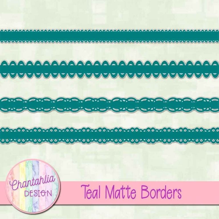 Free Teal Matte Borders