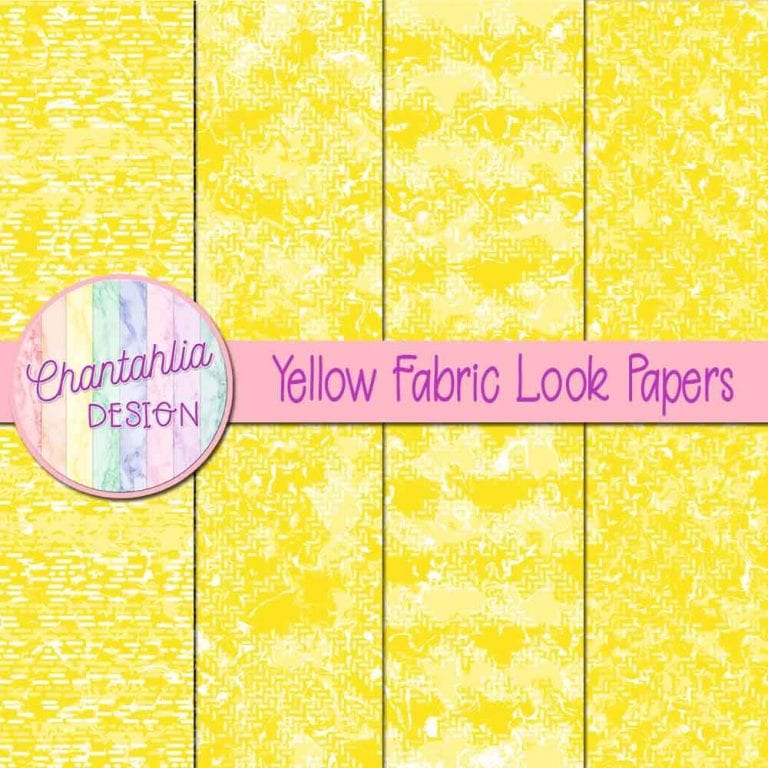 Free Digital Papers featuring Yellow Fabric Look Designs