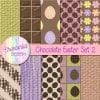 Free Chocolate Easter Digital Papers for Digital Scrapbooking