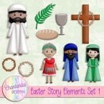 Free Easter Story Design Elements for Digital Scrapbooking