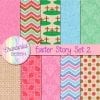 Free Easter Story Digital Papers for Digital Scrapbooking