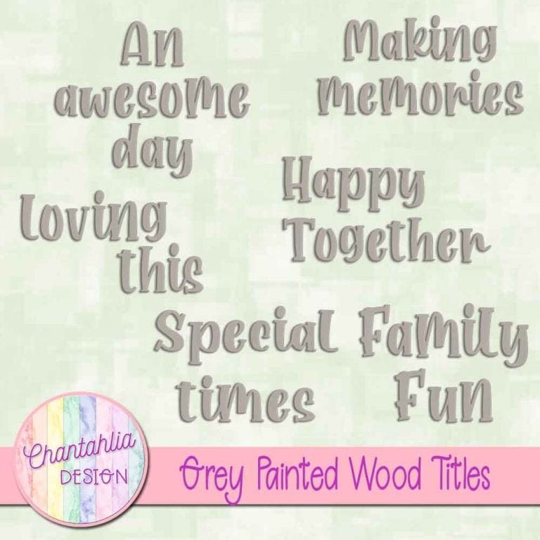 Free Grey Painted Wood Titles