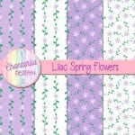 Free Digital Papers featuring Lilac Spring Flowers Designs