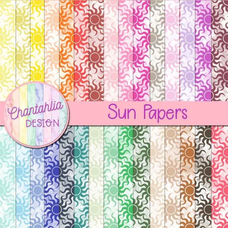 Free Sun Digital Papers for Digital Scrapbooking