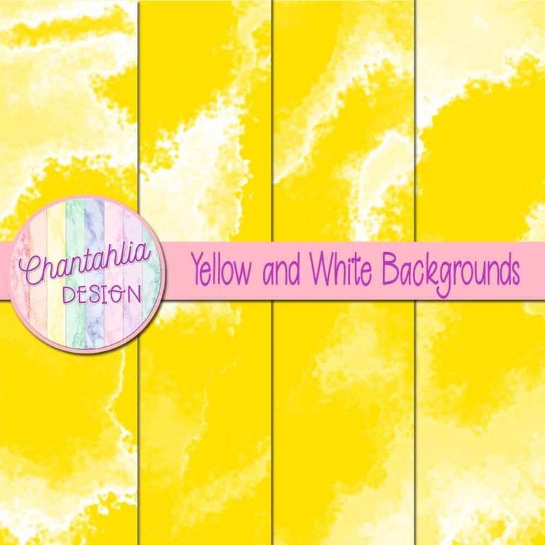 Free Digital Papers featuring Yellow and White Designs
