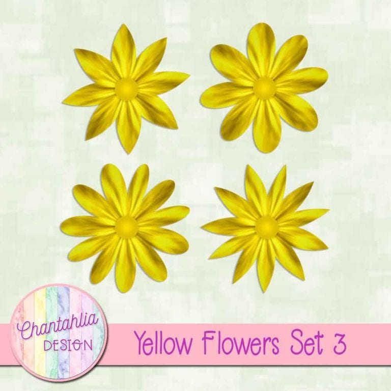 Free Yellow Flowers Design Elements