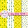 Free Digital Papers featuring Yellow Spring Flowers Designs