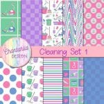 Free Cleaning Digital Papers for Digital Scrapbooking