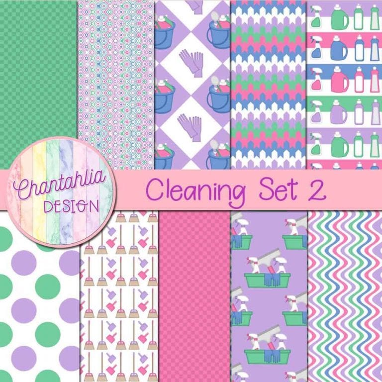 Free Cleaning Digital Papers for Digital Scrapbooking