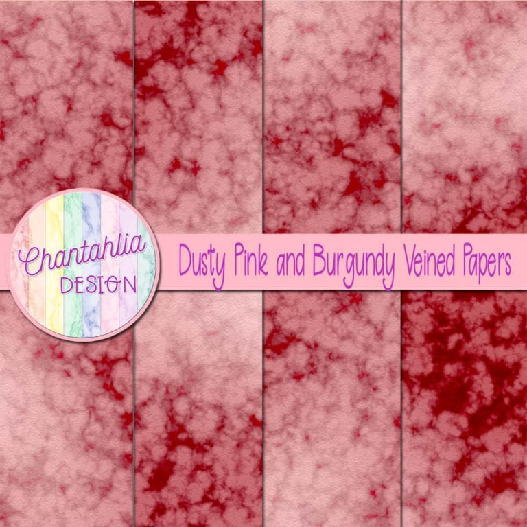 Free Dusty Pink and Burgundy Digital Papers with Veined Designs