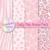 Free Digital Papers featuring Dusty Pink Animal Prints Designs