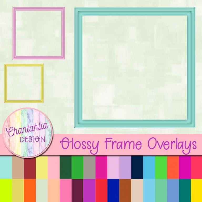 Free Glossy Frame Overlays for Digital Scrapbooking
