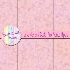 Free Lavender and Dusty Pink Digital Papers with Veined Designs