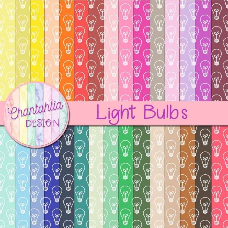 Free Digital Papers Featuring a Light Bulbs Design