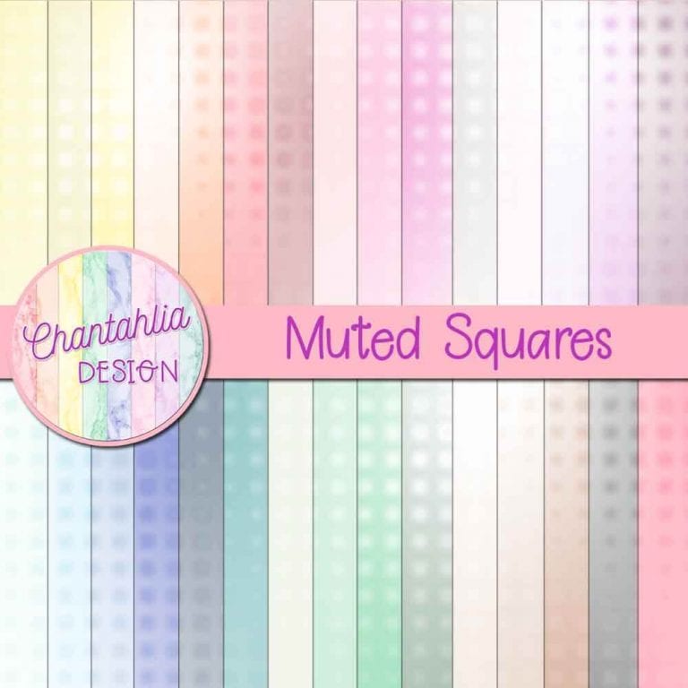 Free Muted Squares Digital Papers for Digital Scrapbooking