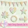 Free Pastel String Elements for Digital Scrapbooking